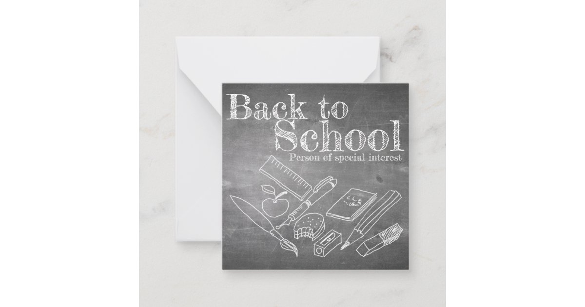 Back to School Note Card | Zazzle