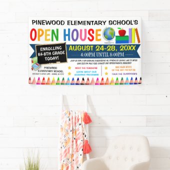 Back to School Open House Banner | Zazzle