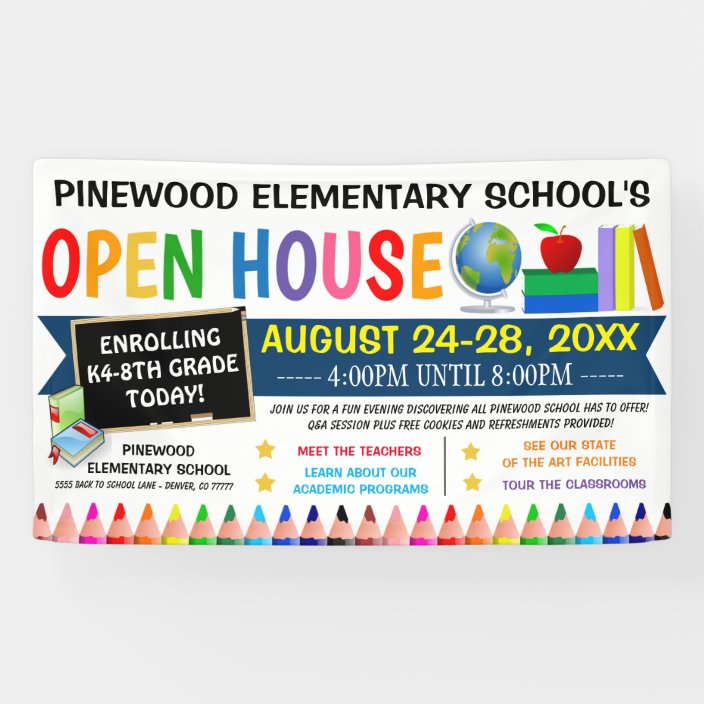 Back to School Open House Banner | Zazzle.com