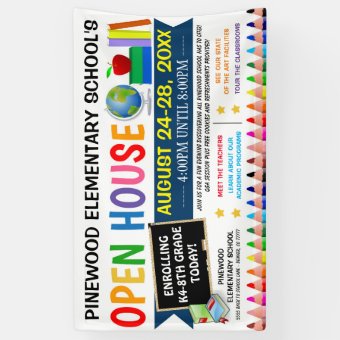 Back to School Open House Banner | Zazzle