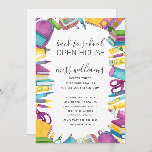 Back to School Open House Invitation | Zazzle