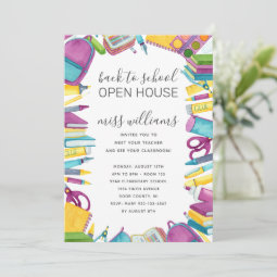 Back to School Open House Invitation | Zazzle