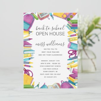 Back to School Open House Invitation | Zazzle