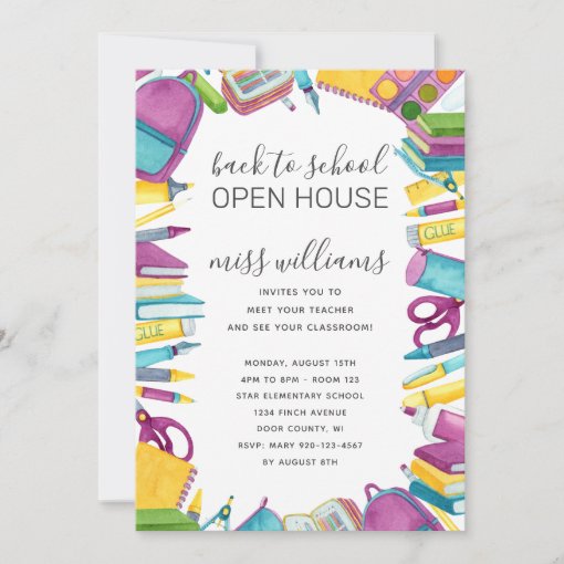 Back to School Open House Invitation | Zazzle