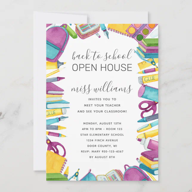 Back to School Open House Invitation | Zazzle