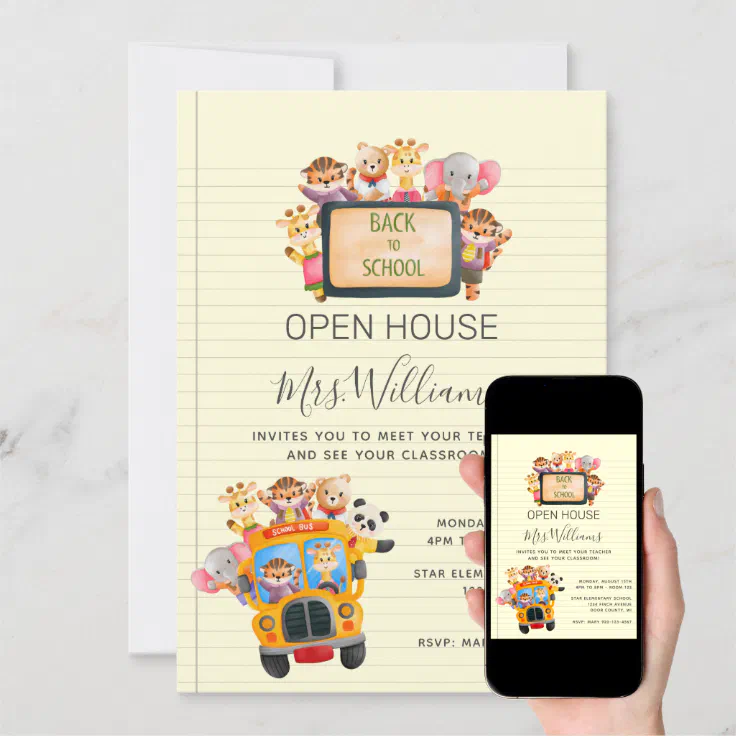 Back to School Open House Invitation | Zazzle