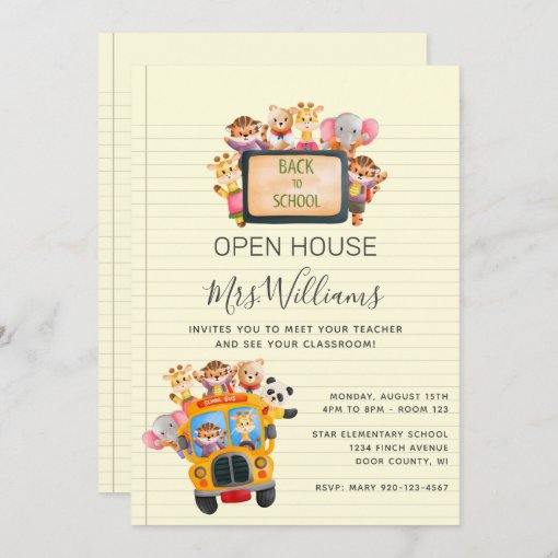 Back to School Open House Invitation | Zazzle