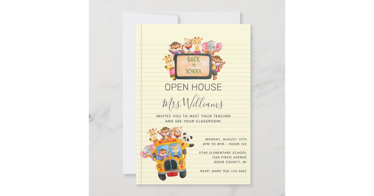 Back to School Open House Invitation | Zazzle
