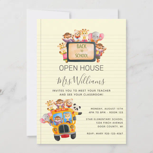 Back to School Open House Invitation | Zazzle