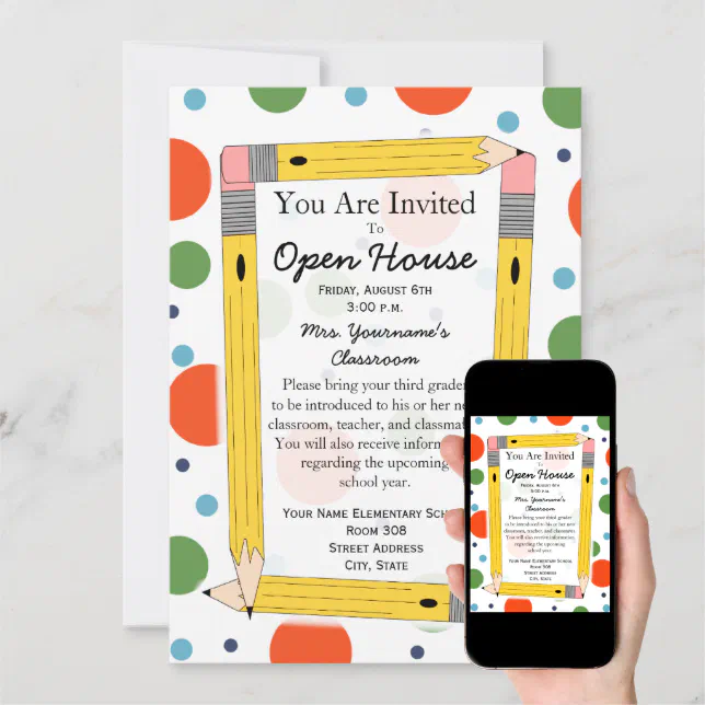 Back To School Open House Invitation | Zazzle