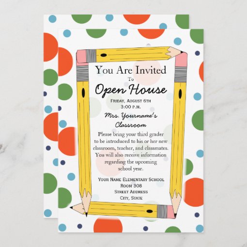 Back To School Open House Invitation | Zazzle
