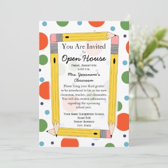 Back To School Open House Invitation | Zazzle