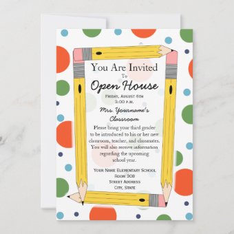 Back To School Open House Invitation | Zazzle
