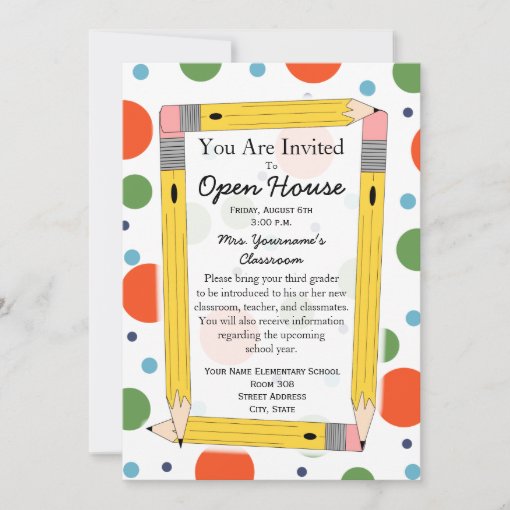 Back To School Open House Invitation | Zazzle