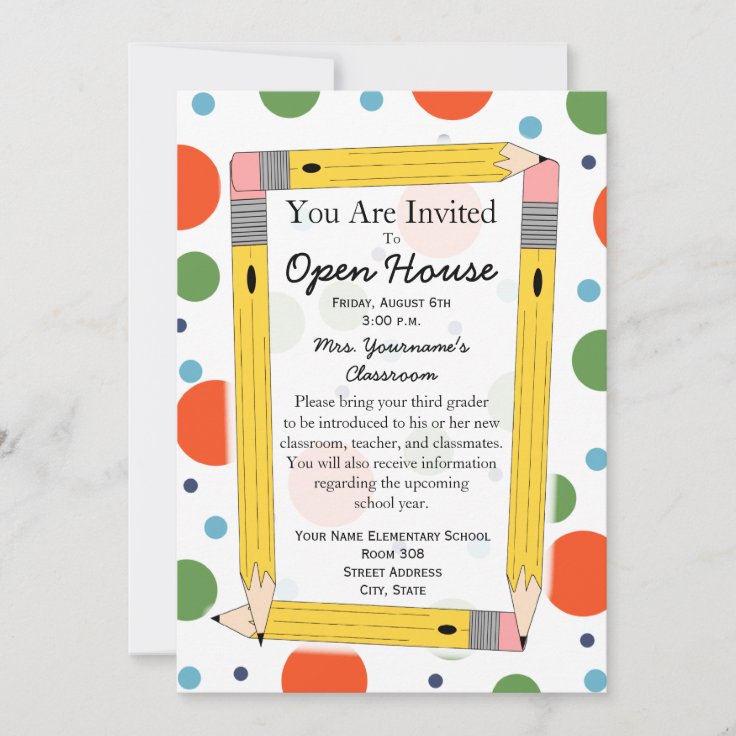 Back To School Open House Invitation | Zazzle