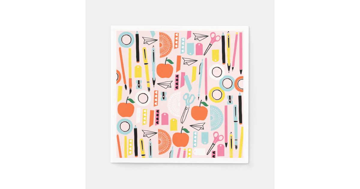 Back to school paper napkins | Zazzle