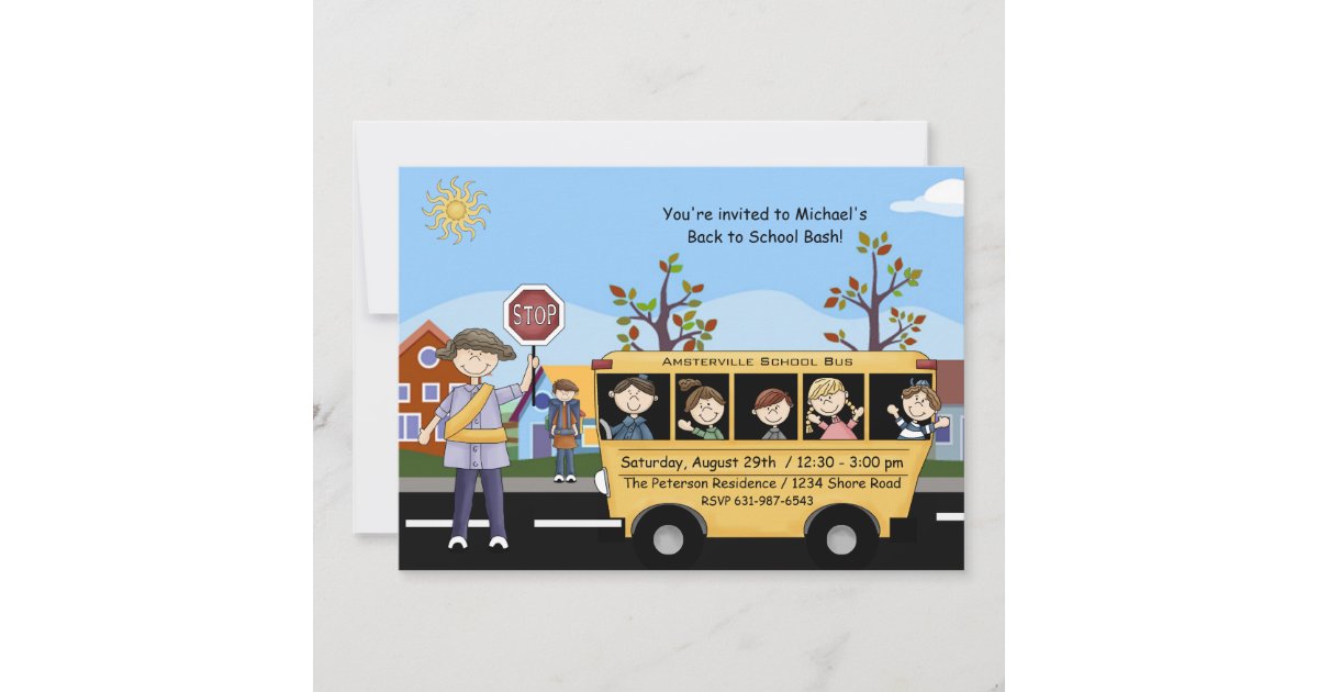 Back to School - Party Invitation | Zazzle