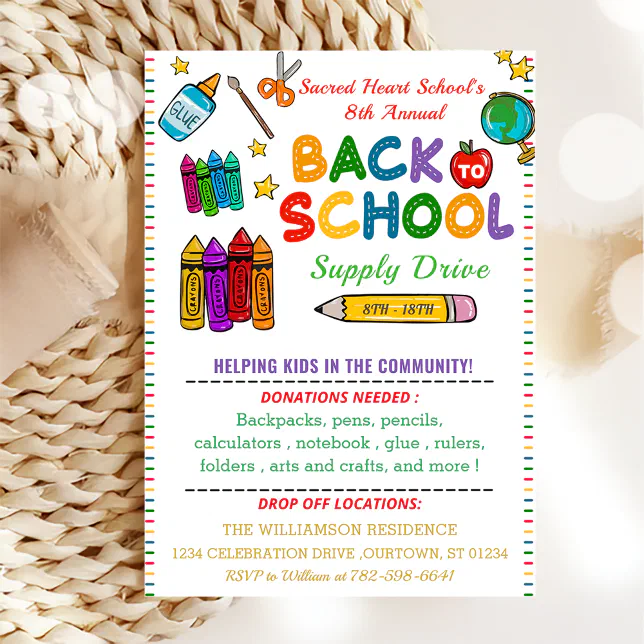 Back To School Party Invitation | Zazzle