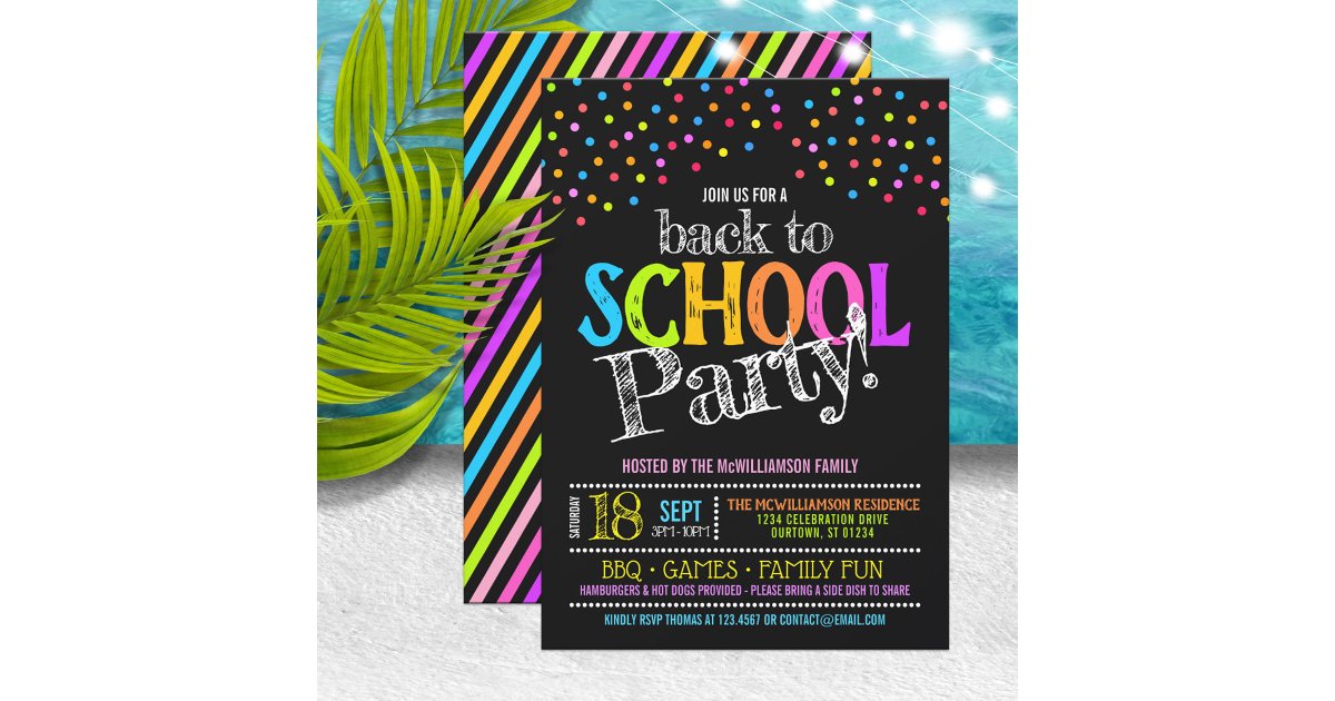 Back to School Party Invitations | Zazzle