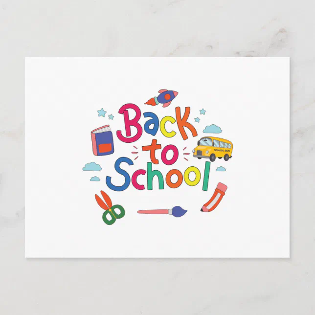 Back to school postcard | Zazzle
