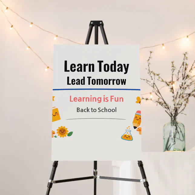 Back to School Poster Board Classroom Decor Sign | Zazzle