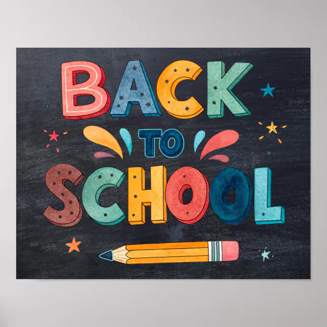 Back to School Printable Poster Sign | Zazzle