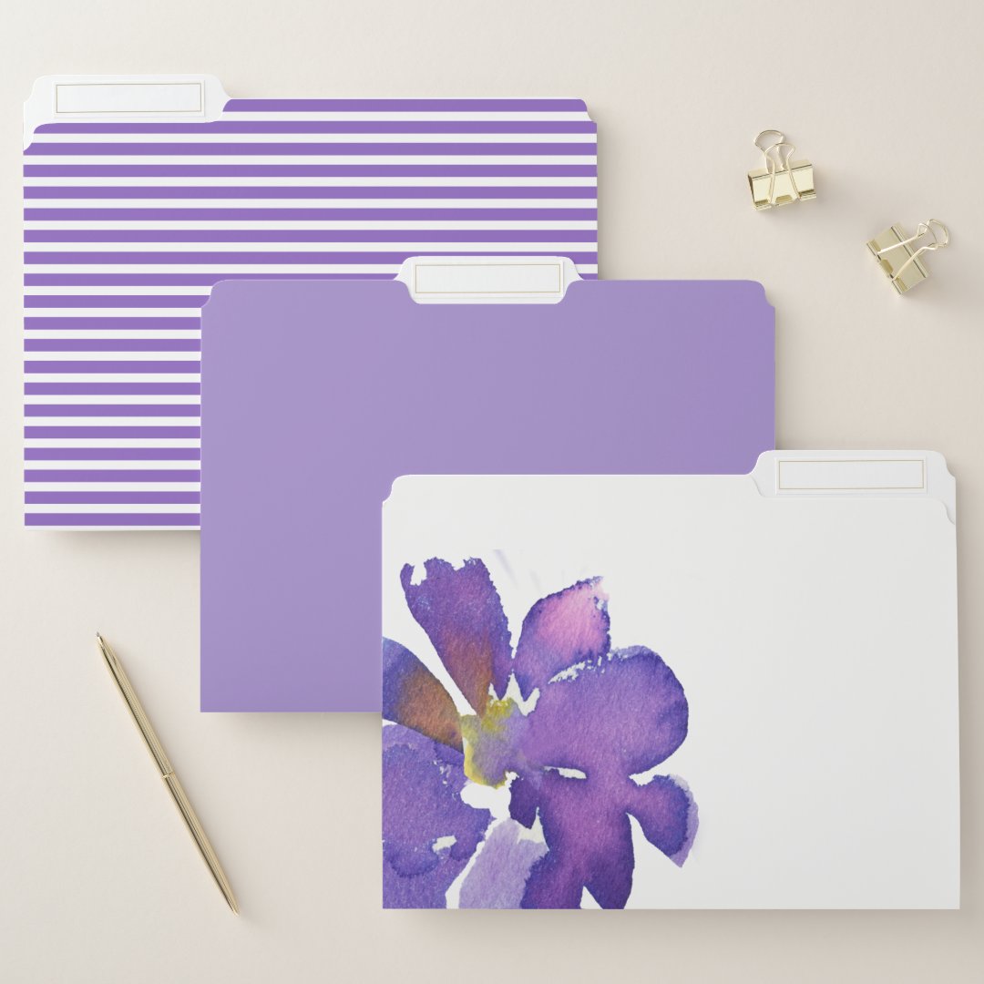 Back to School Purple Fun File Folder | Zazzle