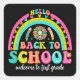 Back to school rainbow welcome stickers | Zazzle