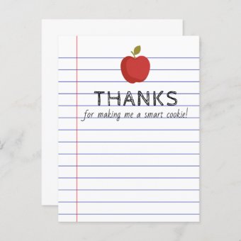 Back to School Smart Cookie Card for Teacher | Zazzle
