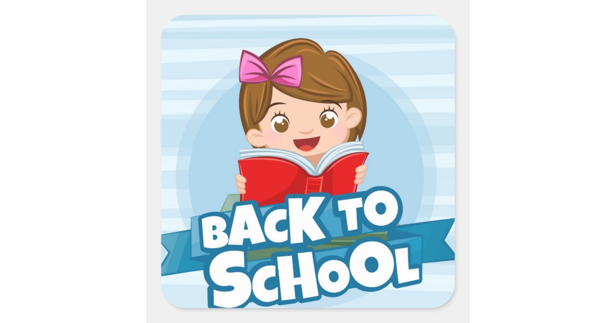 Back To School Square Sticker | Zazzle
