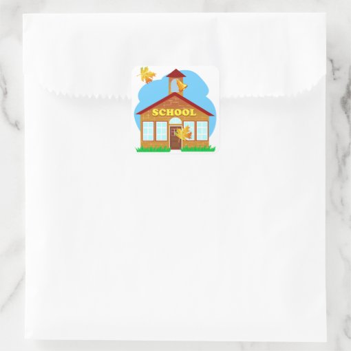 Back To School Square Sticker | Zazzle