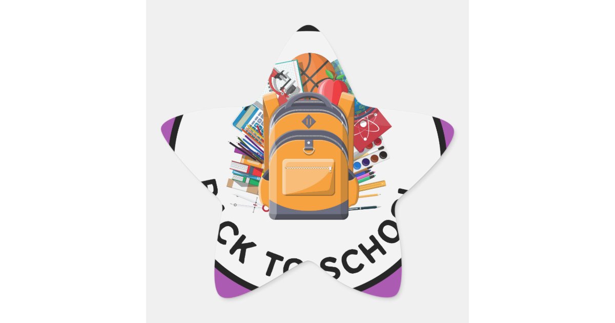 back to school star sticker | Zazzle