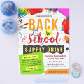 Back To School Supply Drive Fundraiser Flyer | Zazzle