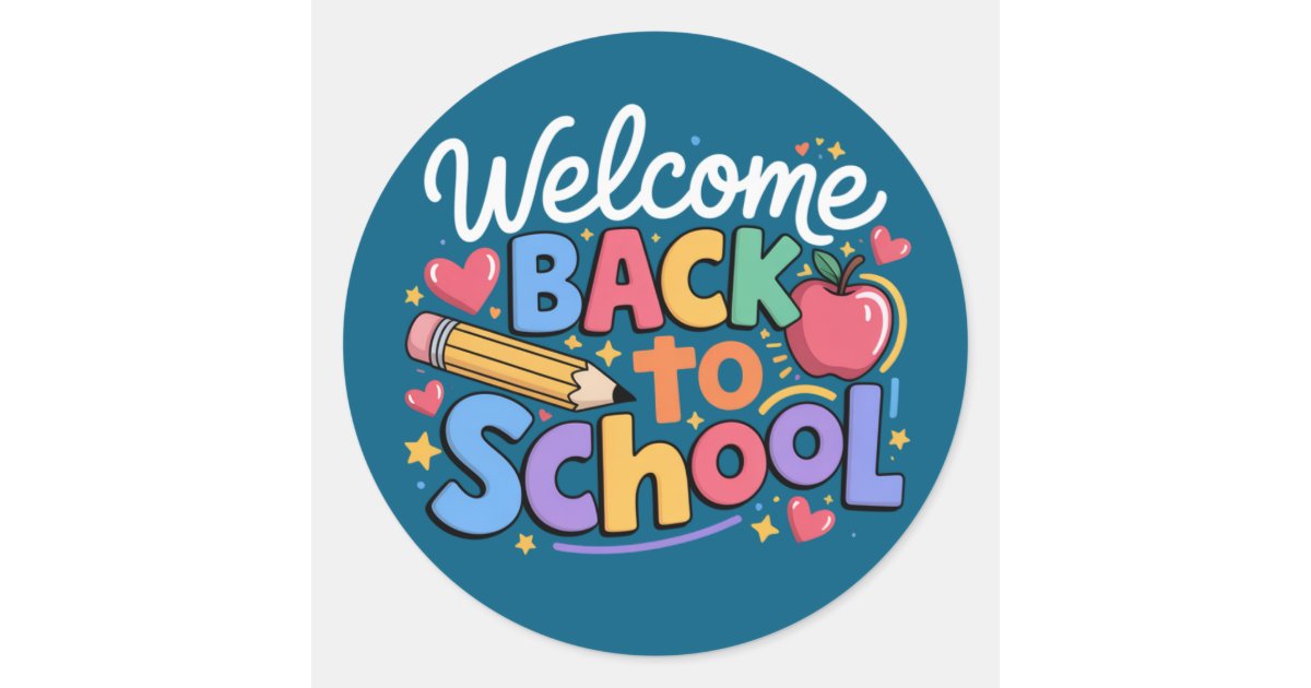 Back to School Teacher First Day of School Funny Classic Round Sticker ...