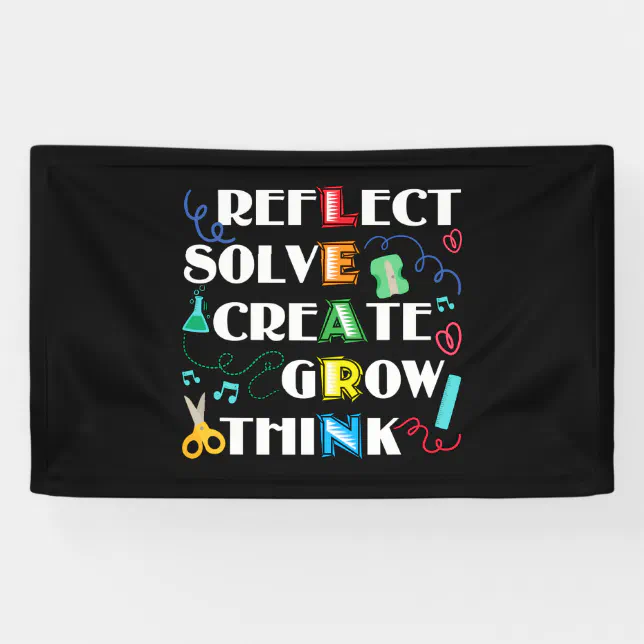 Back to School Teacher Motivation Learn Gift Banner | Zazzle