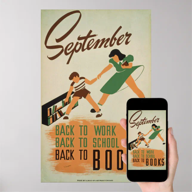 Back To School Vintage Poster | Zazzle