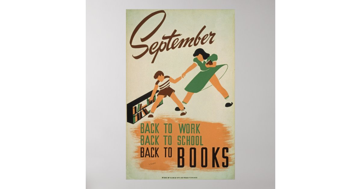 Back To School Vintage Poster | Zazzle