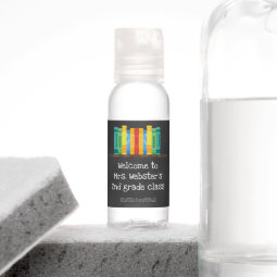 Back to school welcome chalk board hand sanitizer | Zazzle