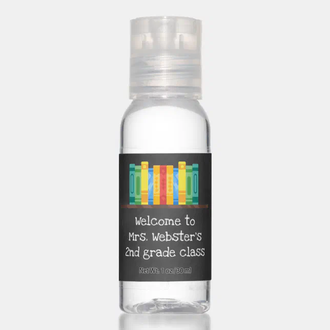 Back to school welcome chalk board hand sanitizer | Zazzle