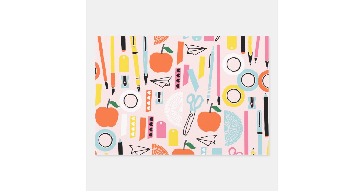 Back to school wrapping paper | Zazzle