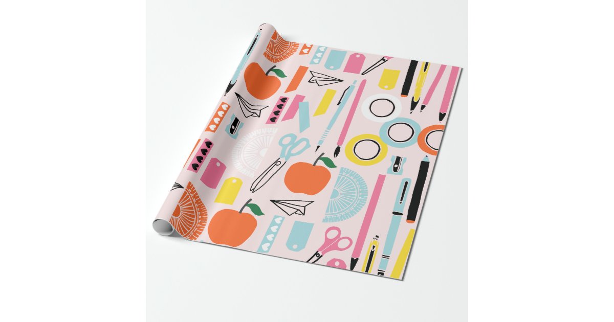 Back to school wrapping paper | Zazzle