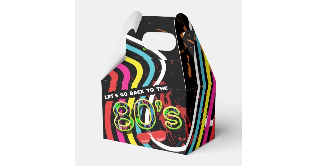 BACK TO THE 80'S Grunge Party Retro Favor Boxes | Zazzle