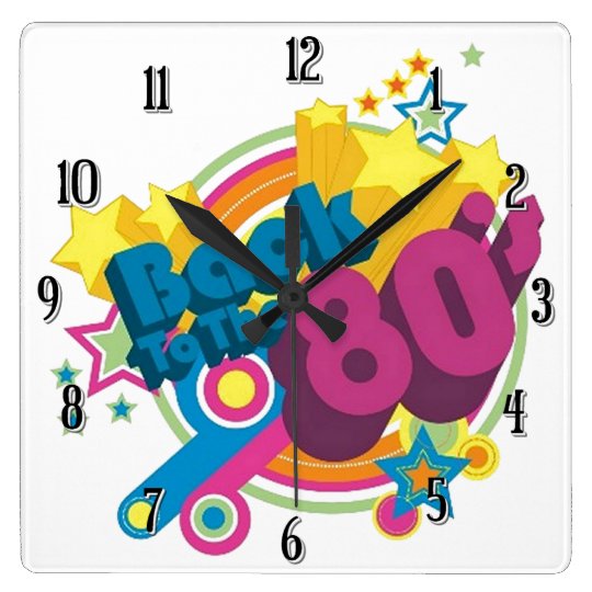 Back To The 80's Retro 80's Wall Clock | Zazzle.com