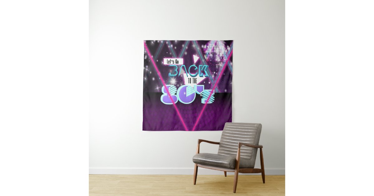 Back to the 80's Retro Dance Party Backdrop | Zazzle