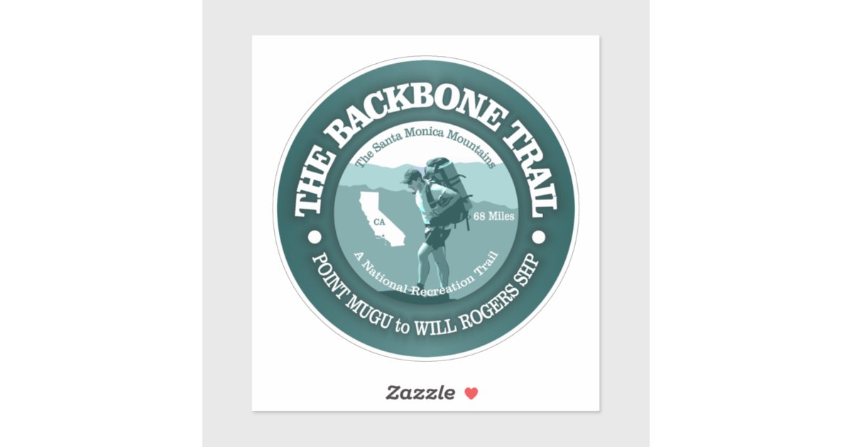Backbone Trail (T) Sticker | Zazzle