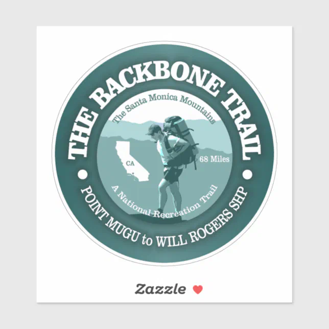 Backbone Trail (T) Sticker | Zazzle