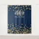 Backdrop 40th Birthday Gold Navy Blue Confetti | Zazzle