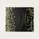 Backdrop Gold Black Merry Christmas Holly Glitter | Zazzle