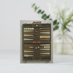 Backgammon game board postcard | Zazzle