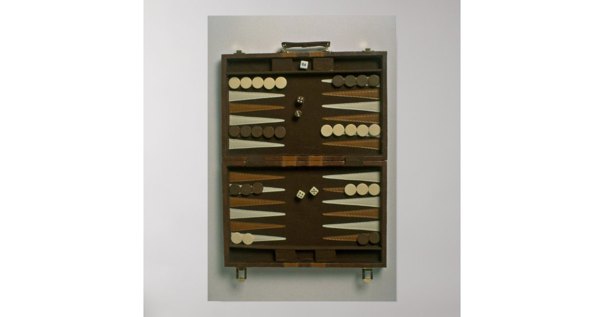 Backgammon game board poster | Zazzle